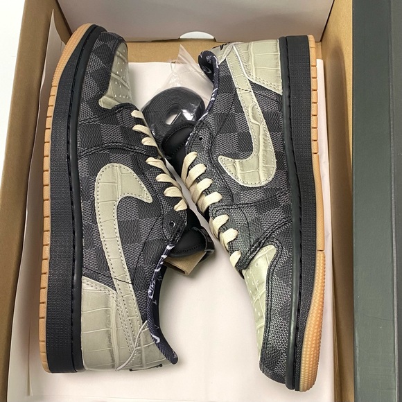 Jordan | Shoes | Mens Checkered Sleek Sneakers Air Jordan Low Lv Og ...